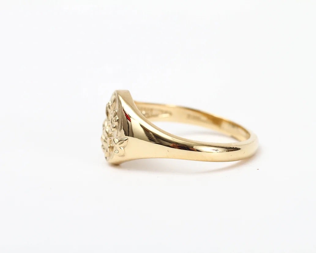 12792 - Floral Oval Signet Ring | Fox and Beaux 12792 - Floral Oval Signet Ring | Fox and Beaux